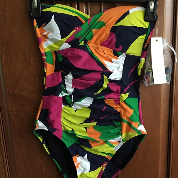 Anne Cole | Swim | Anne Cole Onepiece Shirred Front Bold Floral ...